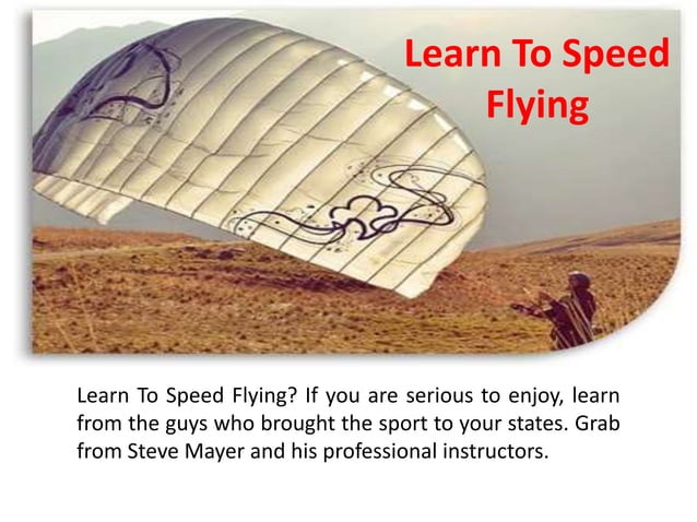 Speed Flying | PPT
