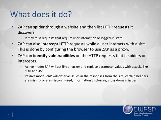 Learn to pen-test with OWASP ZAP | PPTX | Web Development | Internet