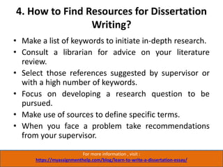 Learn to Write a Dissertation Essay | PPTX