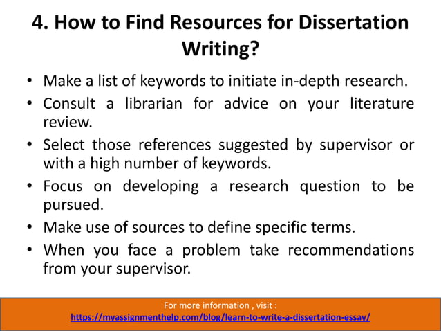 Learn to Write a Dissertation Essay | PPT