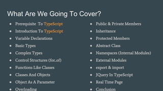 Learn TypeScript from scratch | PPT