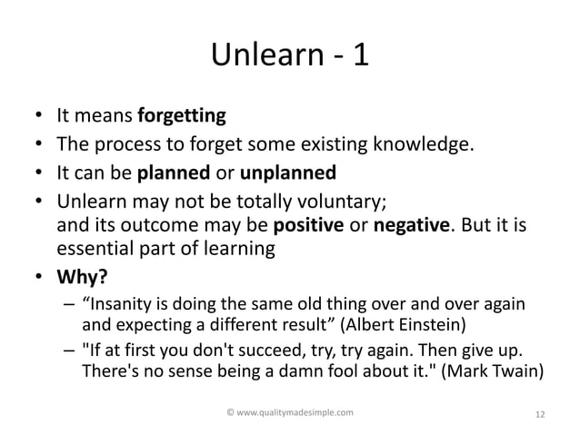 Learn, Unlearn and Relearn | PDF
