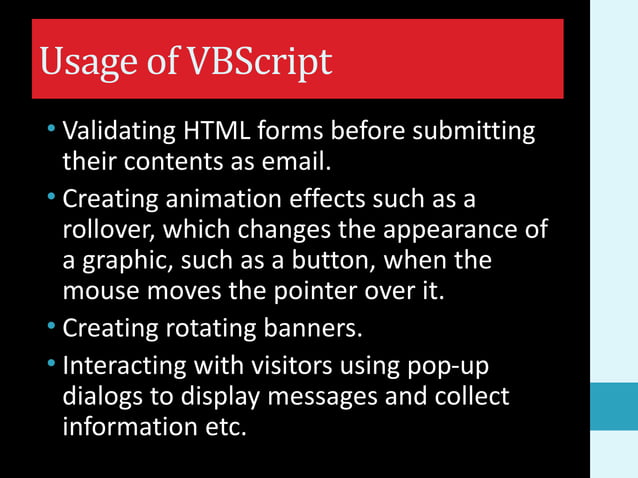 Learn VBScript – Part 1 of 4 | PPT