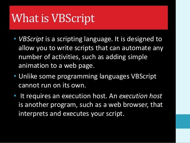 Learn VBScript – Part 1 of 4