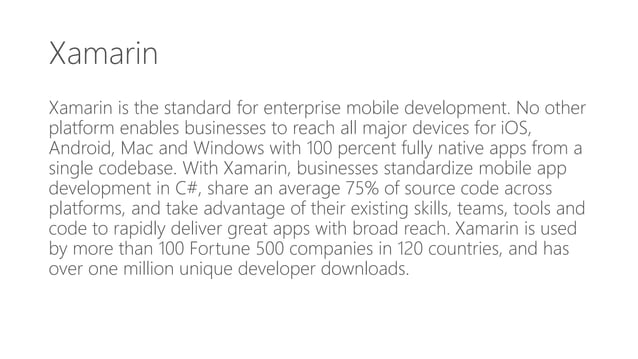 Xamarin - First Application | PPT