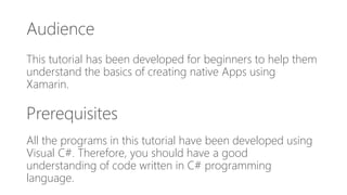 Xamarin - First Application | PPT