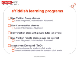 Learn Yiddish Online | PPT
