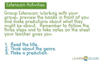 Previewing Text Based on Title & Genre | PPTX