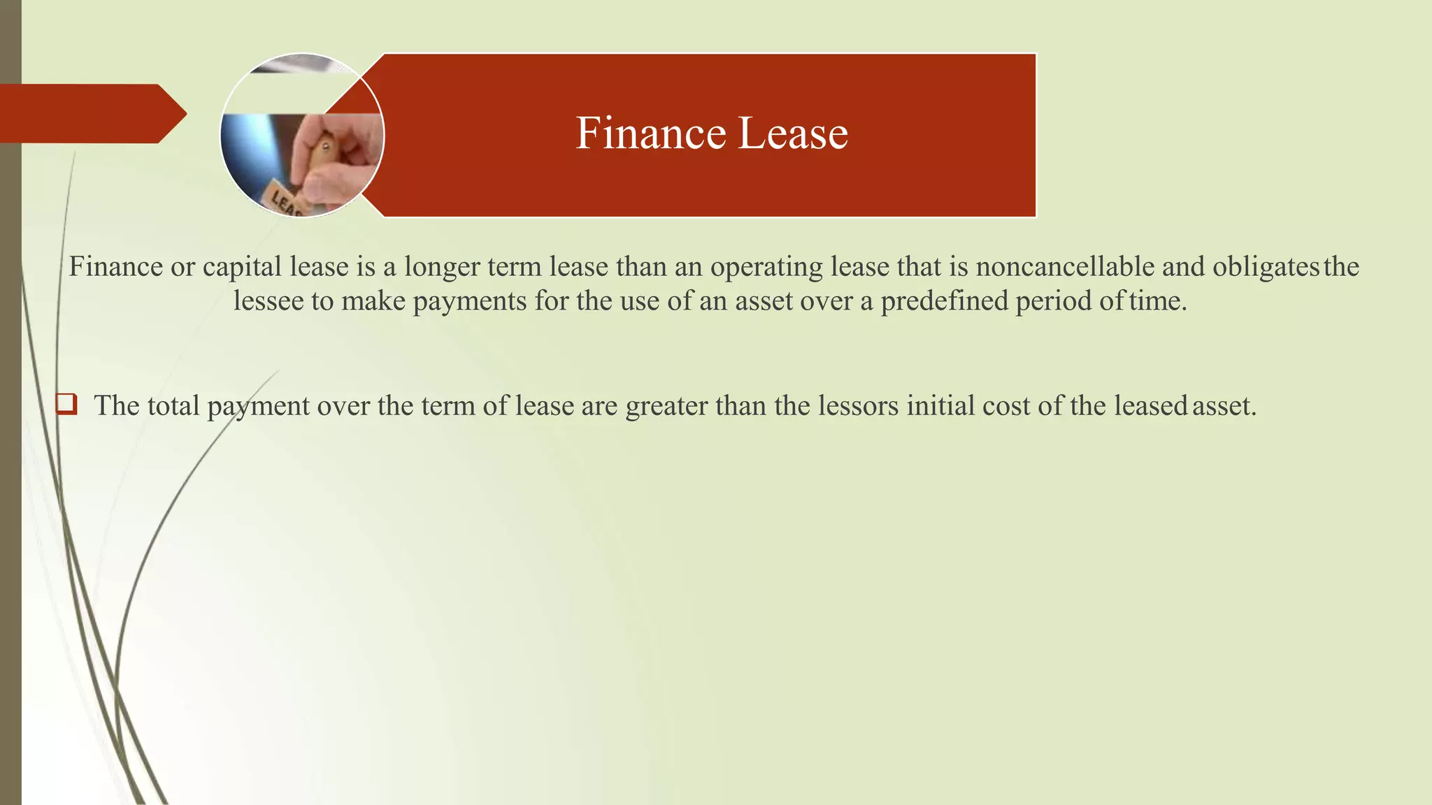 Lease finance-presentation | PPTX