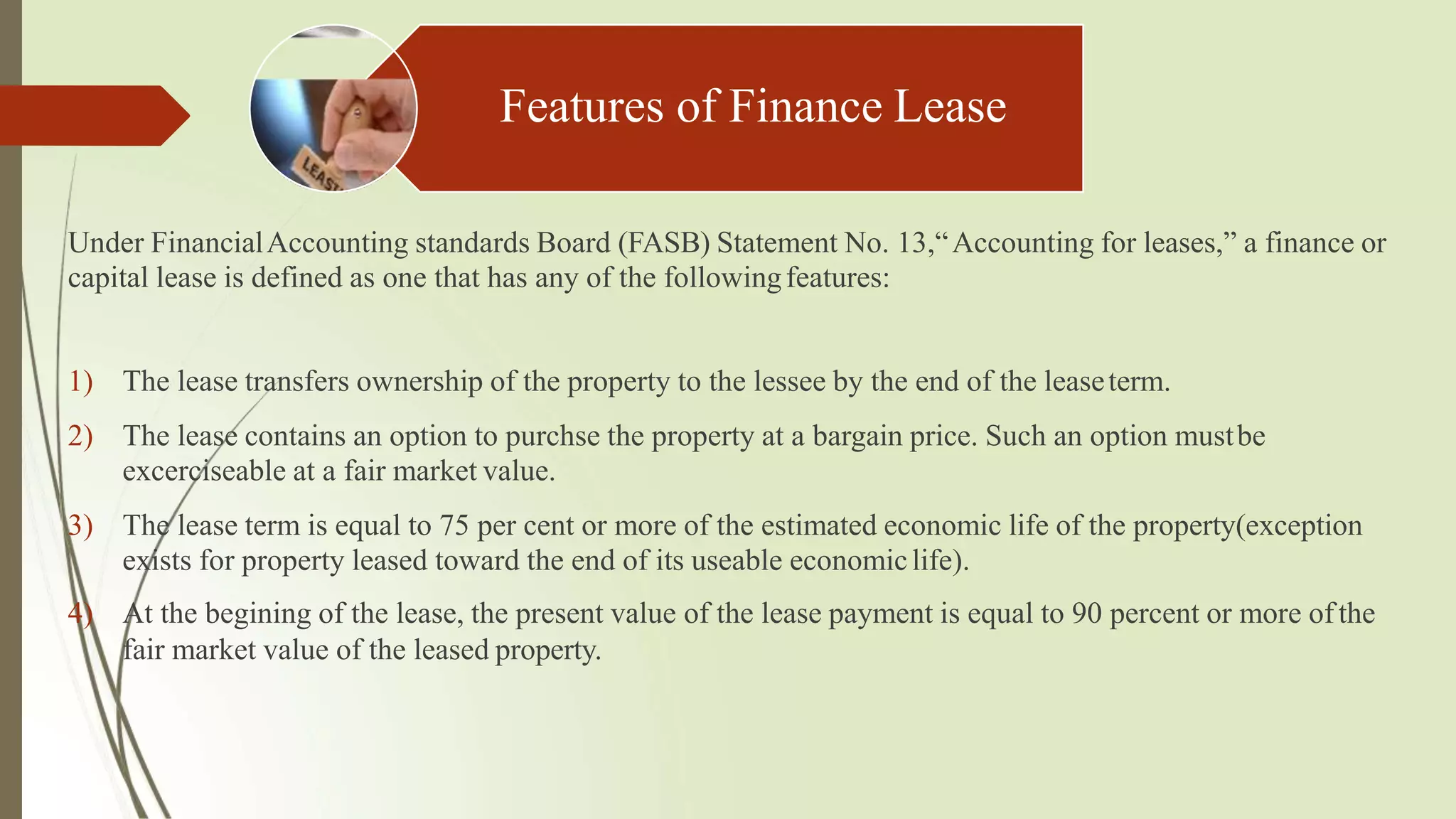 Lease finance-presentation | PPTX