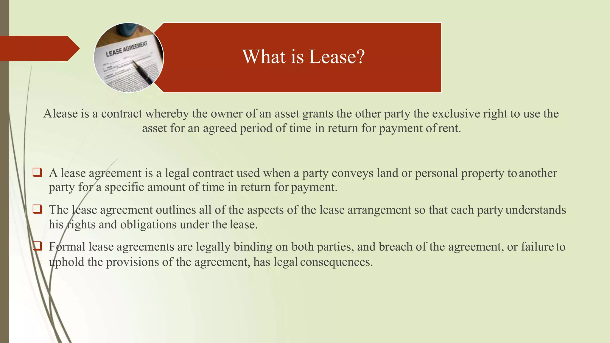 Lease finance-presentation | PPTX