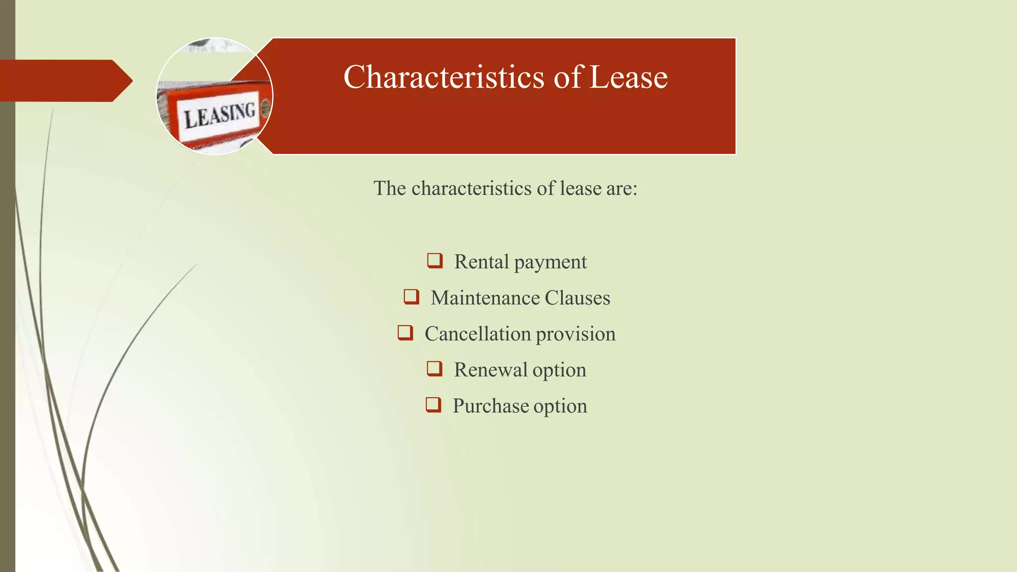 Lease finance-presentation | PPTX