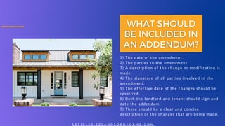 What Is A Lease Addendum? | PDF