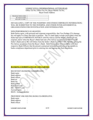 Lease BG/SBLC HSBC London Price (6+2) | PDF | Business Banking ...