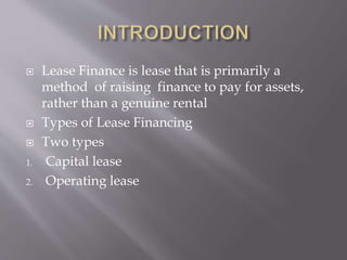Lease financing | PPT