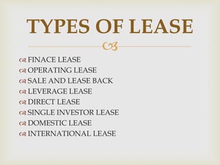 Lease financing | PPT