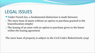 Lease financing in France | PPT