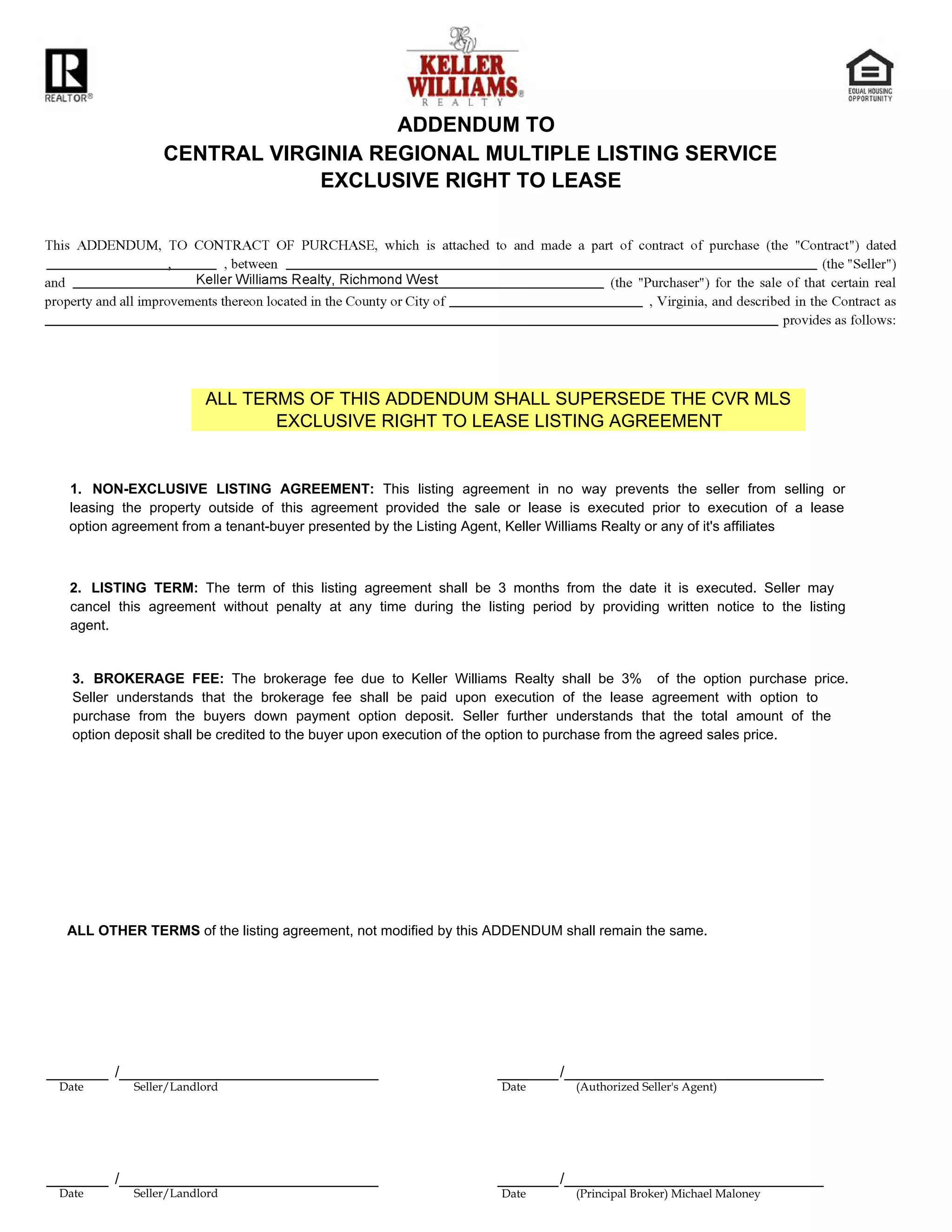 Lease listing agreement | PDF