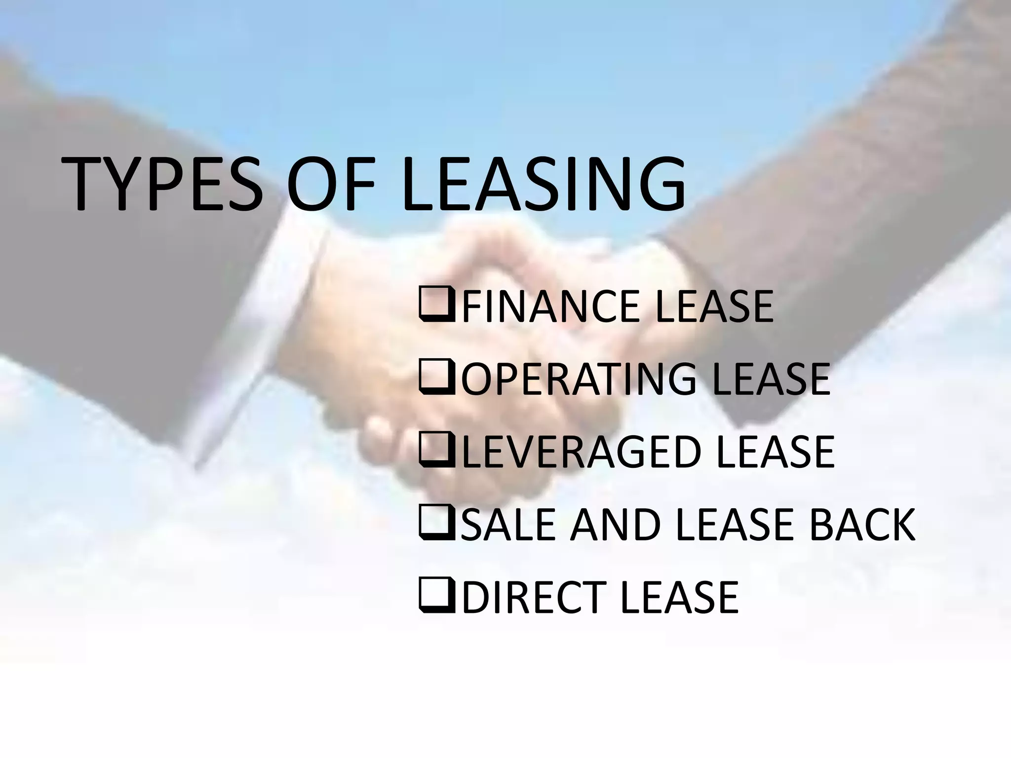Lease finance | PPTX