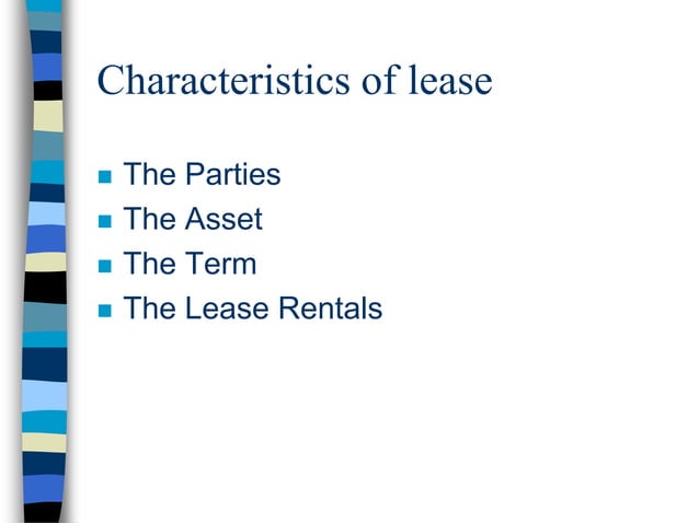 Leasing | PPTX | Stocks and Bonds | Personal Investing