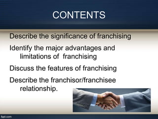 Leasing & Franchising- Entire chapter with examples | PPTX