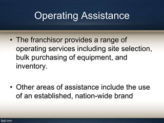 Leasing & Franchising- Entire chapter with examples | PPTX
