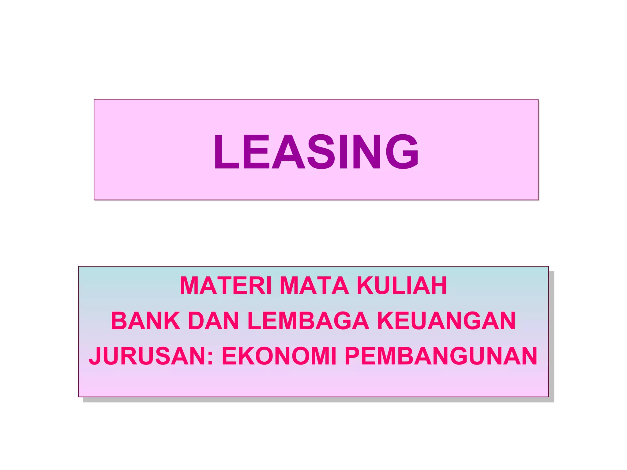Leasing | PPT
