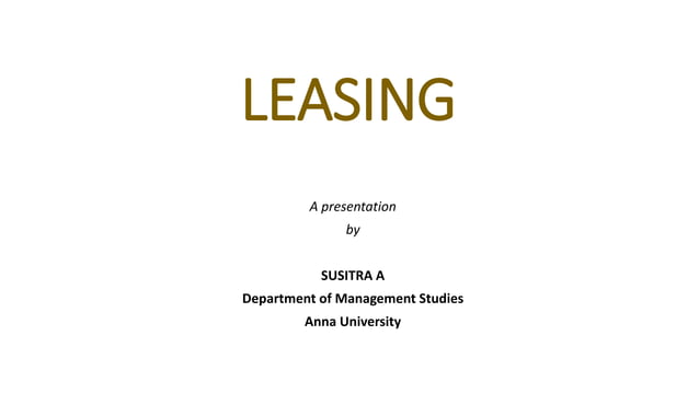 Leasing | PPTX