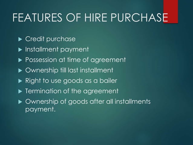 Leasing and hire purchase | PPTX