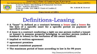 Leasing and Hire Purchase | PPTX