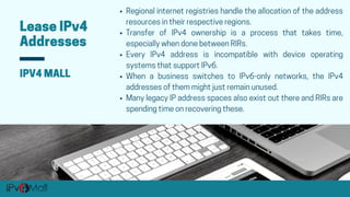 Leasing IP Addresses | IPv4 Lease | PDF