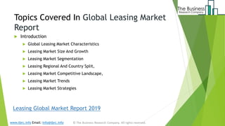 Leasing global market report 2019 | PPT
