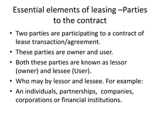 Leasing–regulatory framework | PPTX