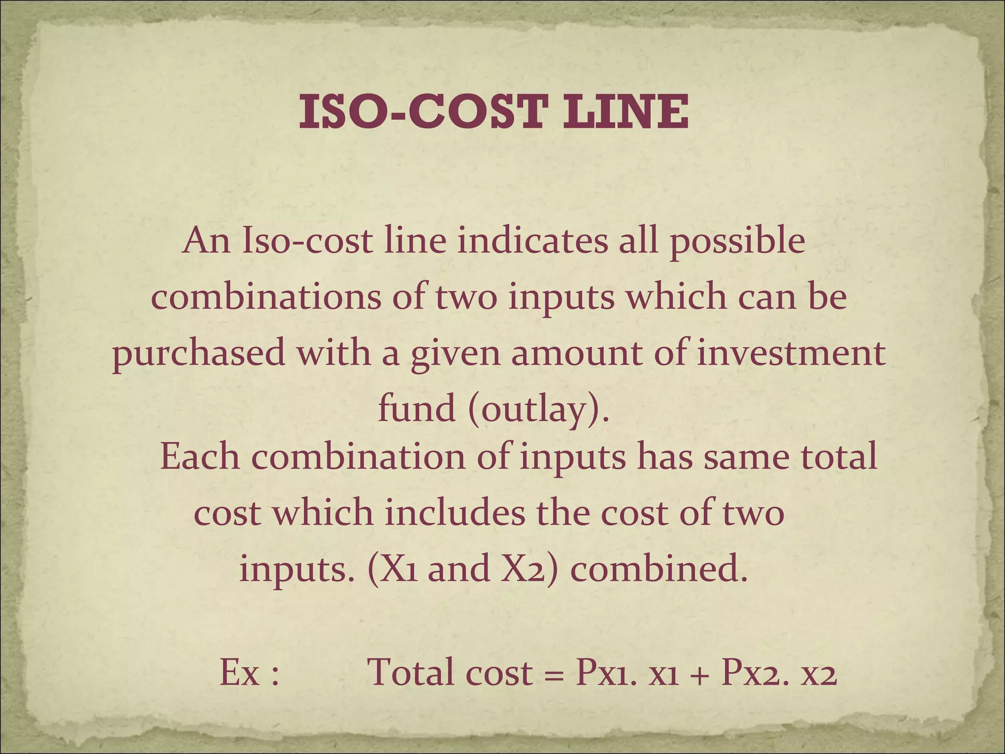 Least cost combination | PPT