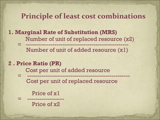 Least cost combination | PPT