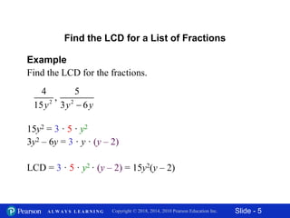 Section 14.3 Least common denominators | PPTX