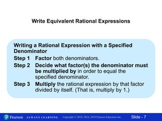 Section 14.3 Least common denominators | PPTX