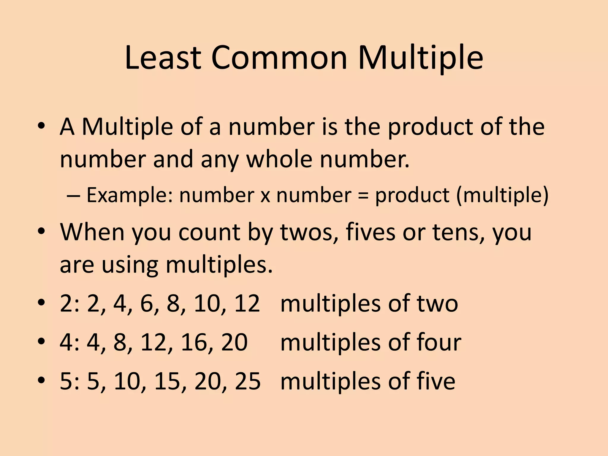 Least common multiple | PPTX