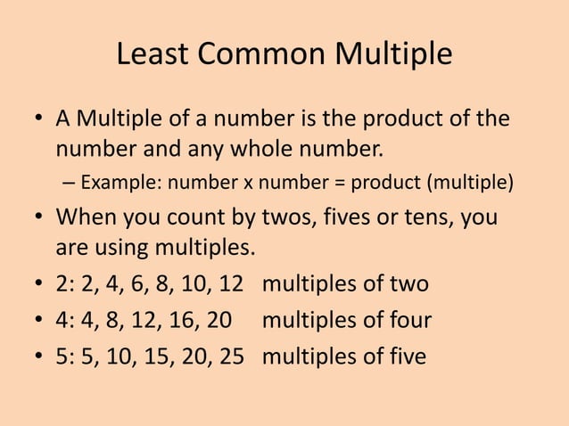 Least common multiple | PPTX