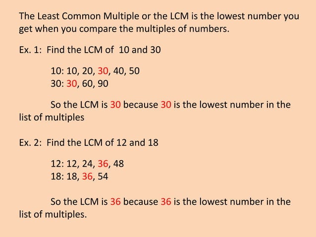 Least common multiple | PPTX