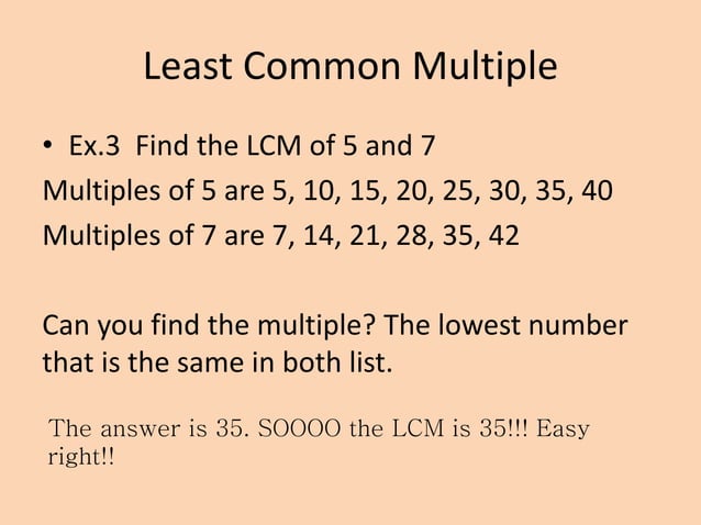 Least common multiple | PPTX