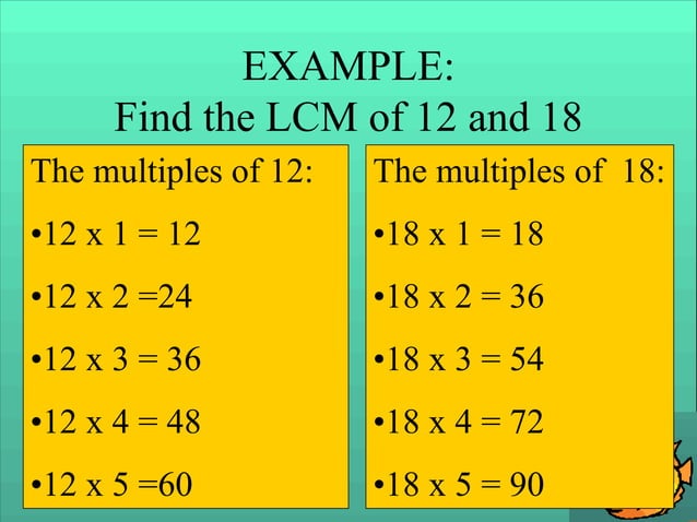 Least Common Multiple ppt least-common-multiple-ppt