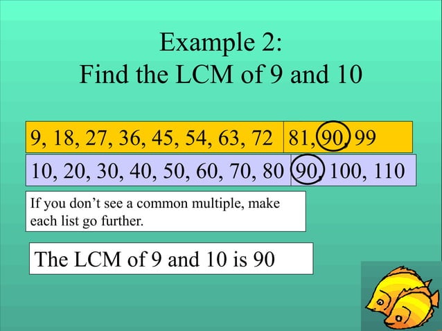 Least Common Multiple ppt Least Common Multiple ppt