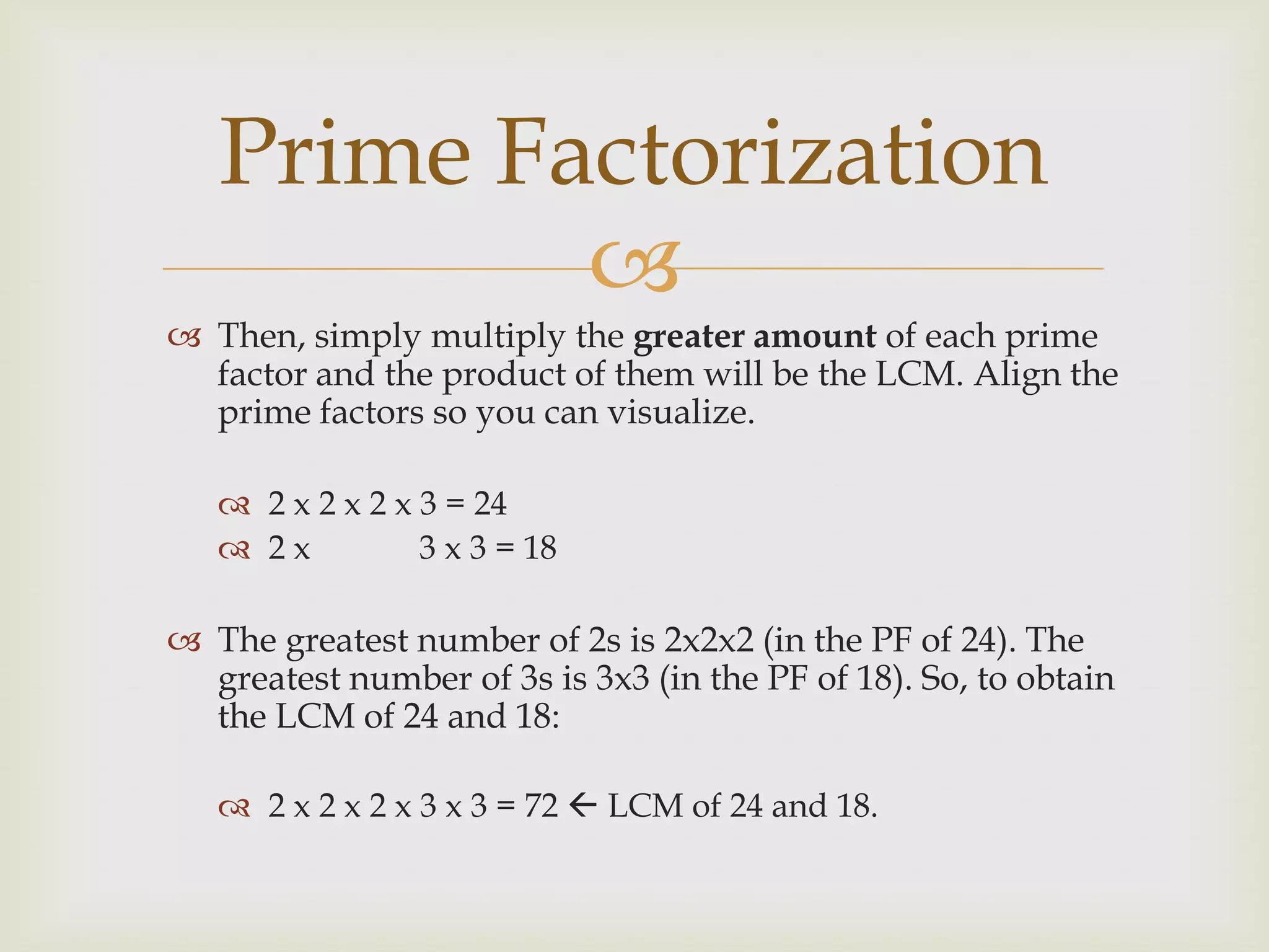 Least common multiple (lcm) & greatest | PPTX