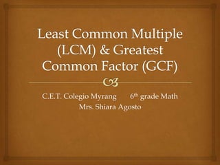 Least common multiple (lcm) & greatest | PPTX