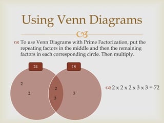 Least common multiple (lcm) & greatest | PPTX