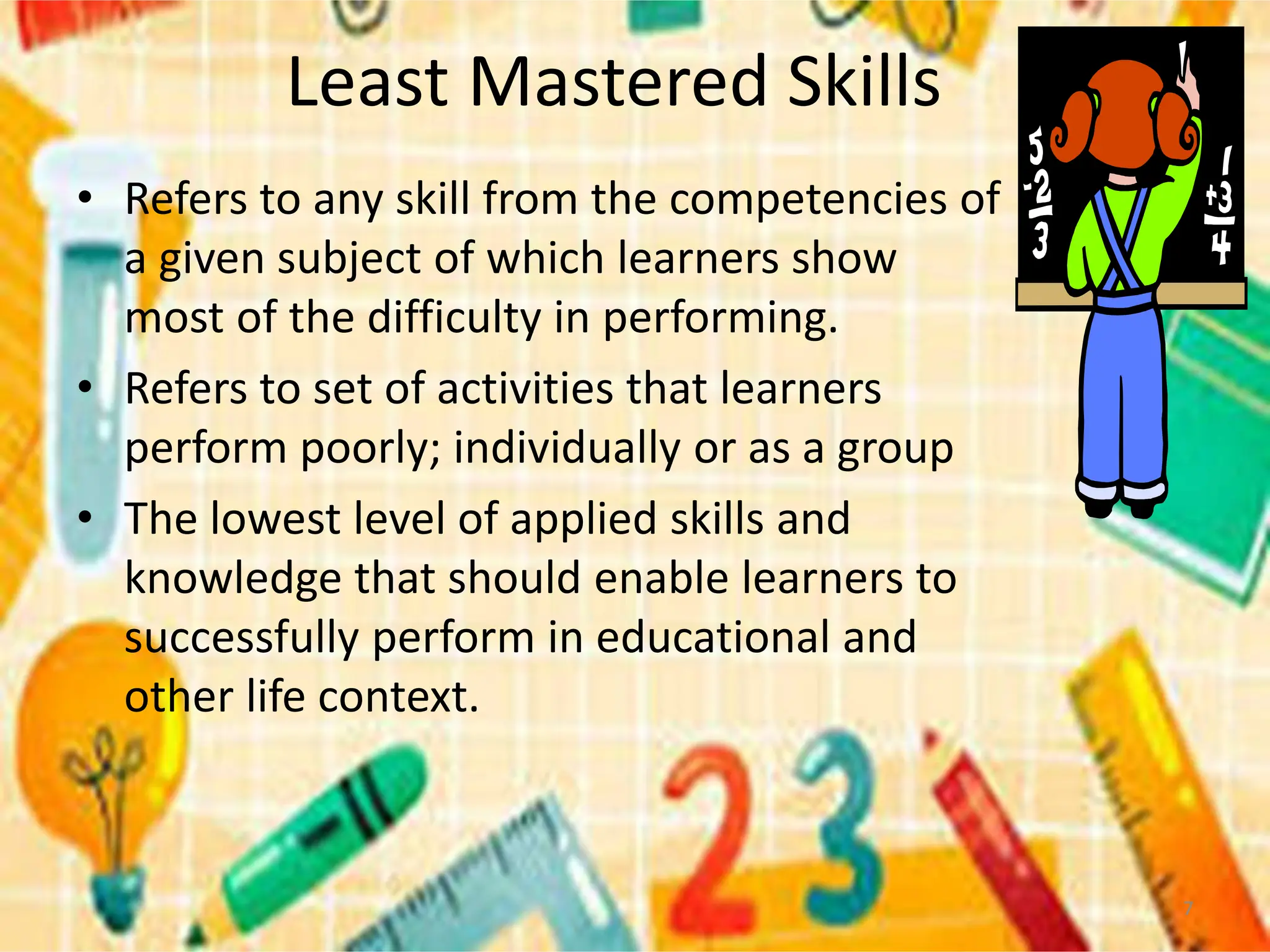LEAST MASTERED SKILLS IN MATHEMATICS.pptx
