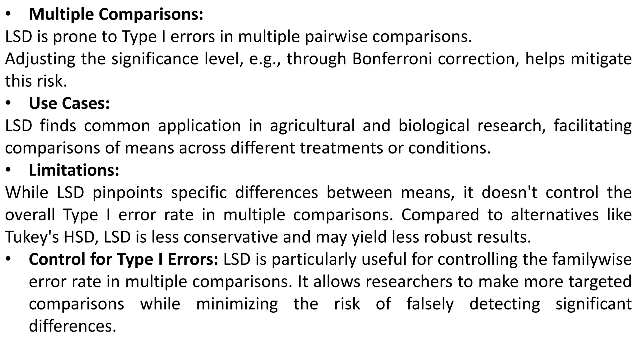 Least Significance Difference:Biostatics and Research Methodology | PPTX