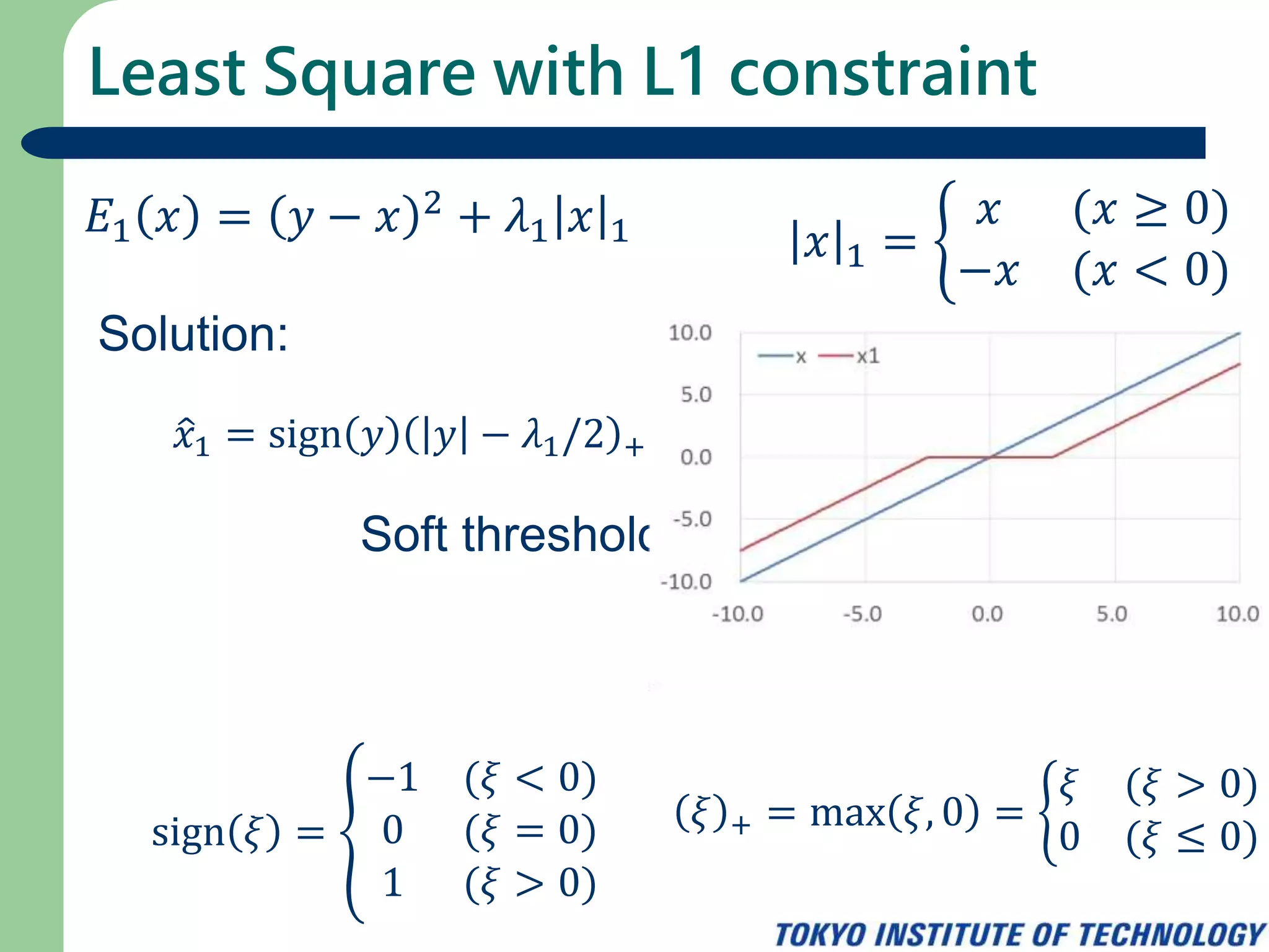 Least Square with L0, L1, and L2 Constraint | PPT