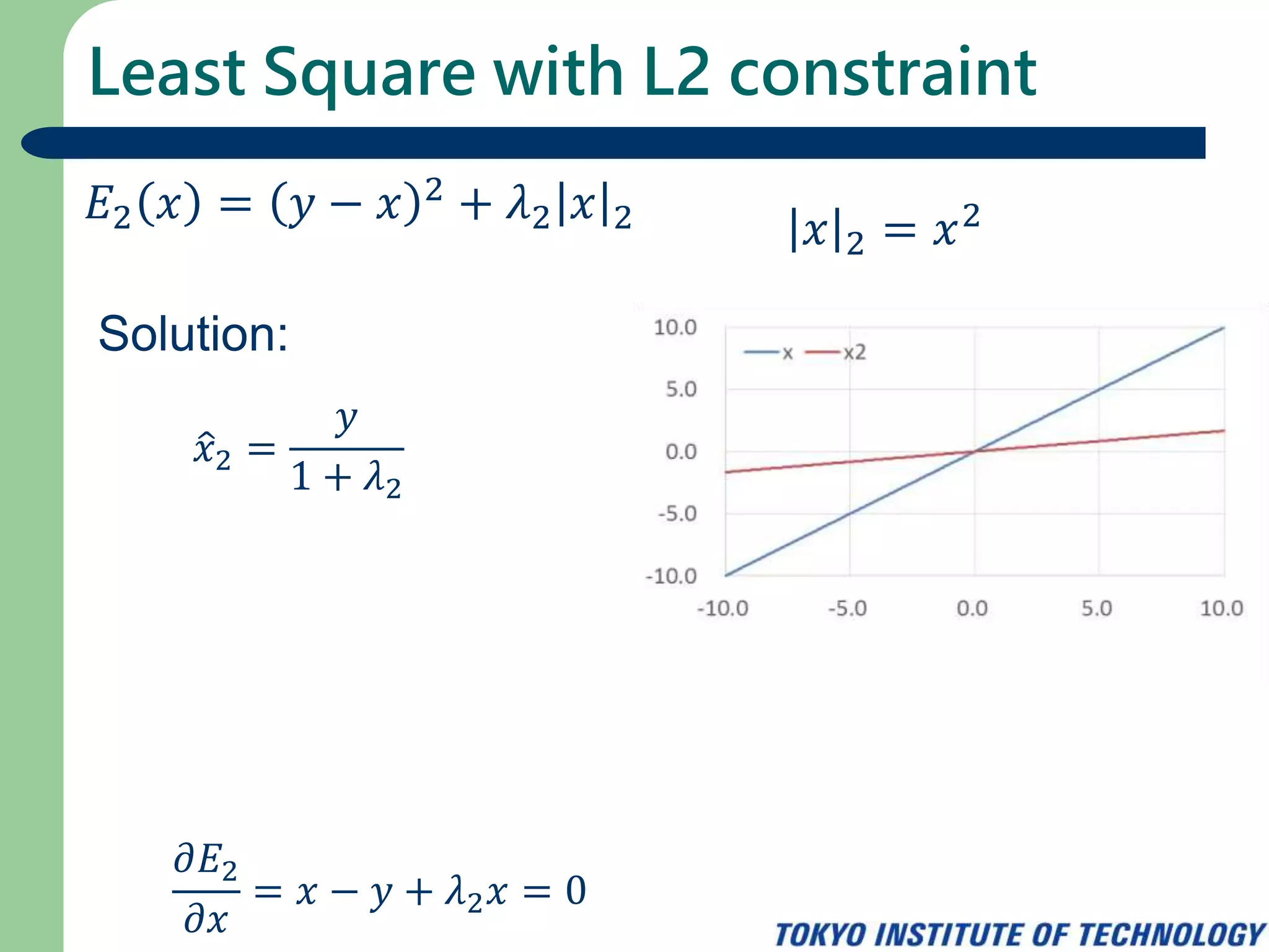 Least Square with L0, L1, and L2 Constraint | PPT